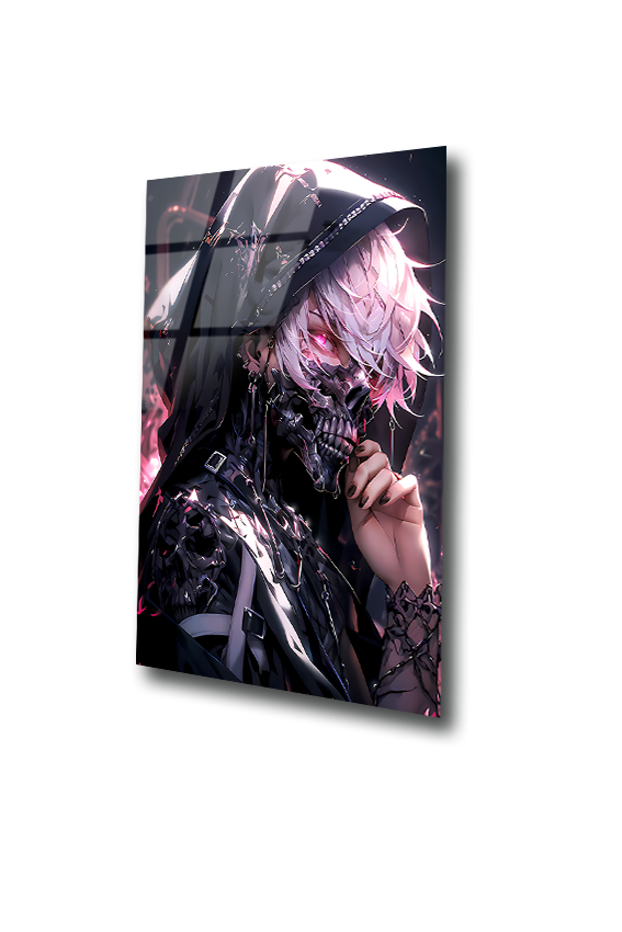 Ken Kaneki: The Cursed Ghoul of Shadows | Premium HD Metal Wall Art